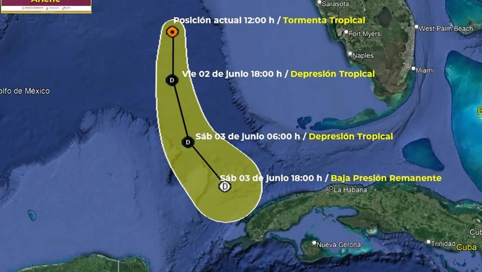 TORMENTA TROPICAL 'ARLENE' SE FORMA AL NORTE DE QUINTANA ROO; ÉSTA ES SU TRAYECTORIA - Radio Medios