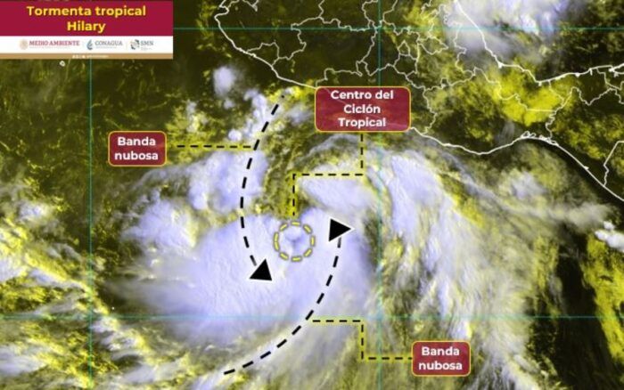 TRAYECTORIA DE LA TORMENTA TROPICAL HILARY: A DÓNDE SE DIRIGE Y QUÉ ...